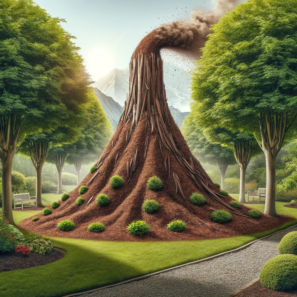 Proper Mulch Installation - The Dangers of Mulch Volcanoes
